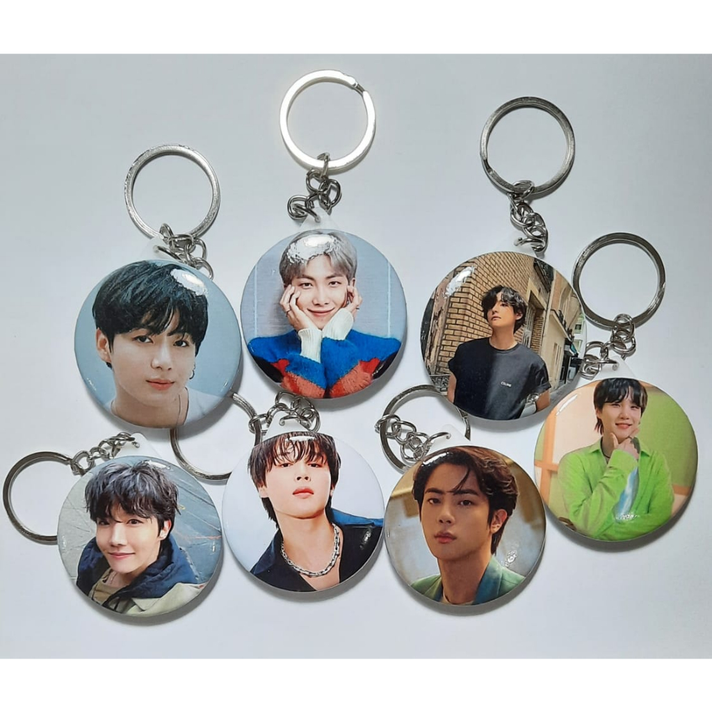 Jual Freebies Gantungan Kunci Ganci bulat BTS anniversay 10th/Gantungan Tas BTS member Suga,RM ...