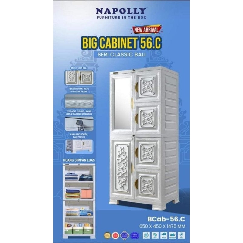 Jual Lemari Napolly Classic Bali Big Cabinet 56 C | Shopee Indonesia