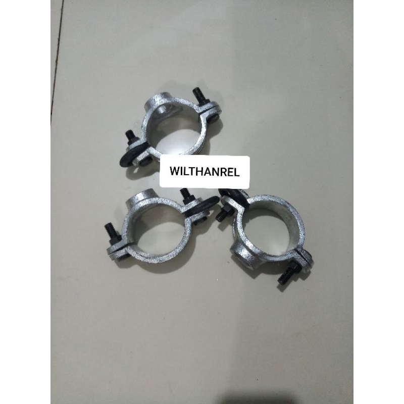Jual clam sadle galvanis 2×3/4 besi | Shopee Indonesia