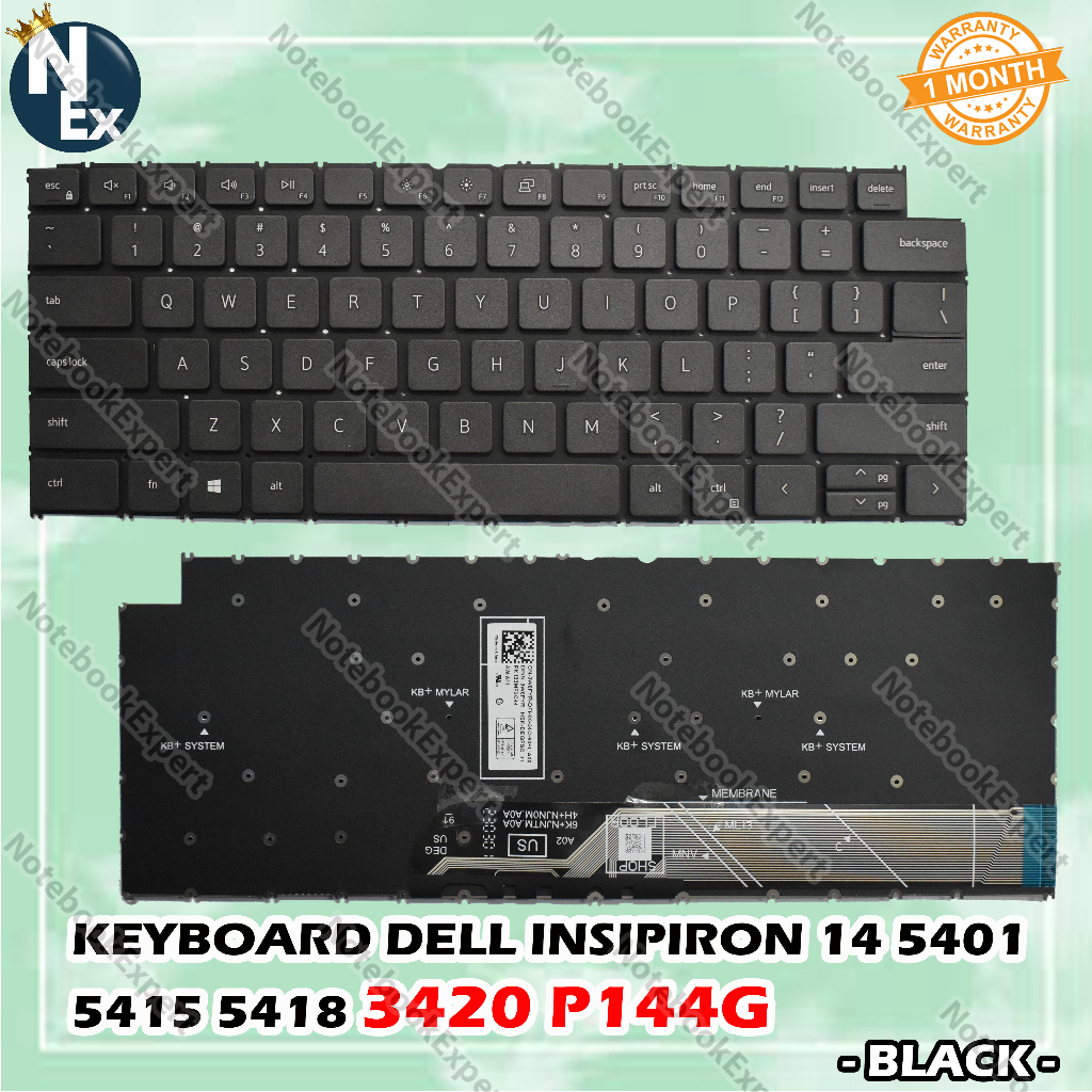 Jual KEYBOARD DELL INSIPIRON 14 5401 5415 5418 3420 P144G - Black ...
