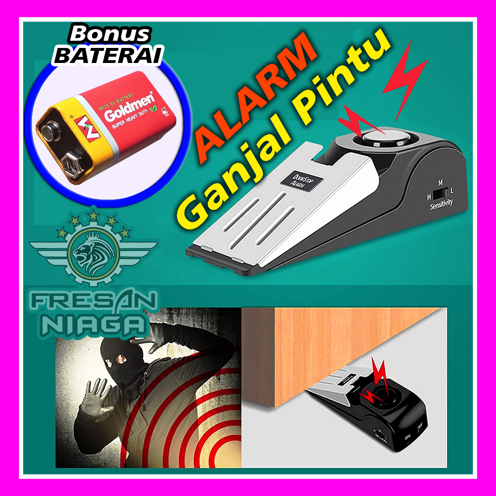 Jual Alarm Keamanan Ganjal Pintu Ganjel Penahan Pintu Rumah Anti Maling ...