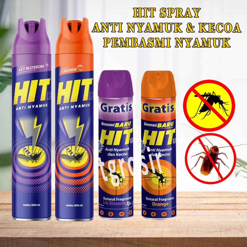 Jual HIT SPRAY ANTI NYAMUK & KECOA 600ML & 400ML | Shopee Indonesia