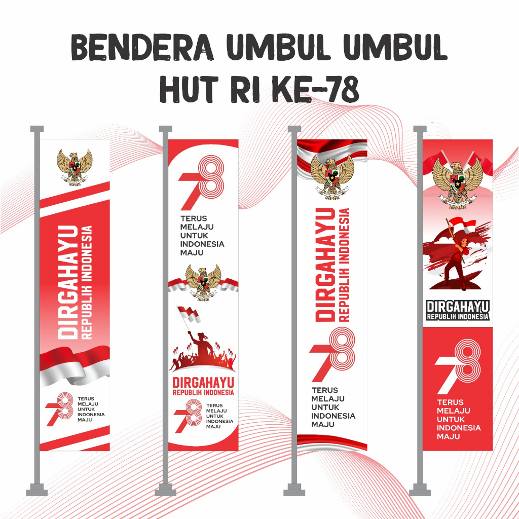 Jual BENDERA UMBUL-UMBUL MERAH PUTIH HUT RI 78/CETAK UMBUL-UMBUL MURAH ...