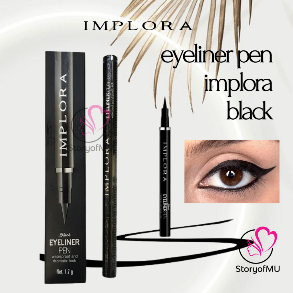 Jual [BPOM] IMPLORA Eyeliner Pen Black 1.7g - Waterproof and Dramatic ...