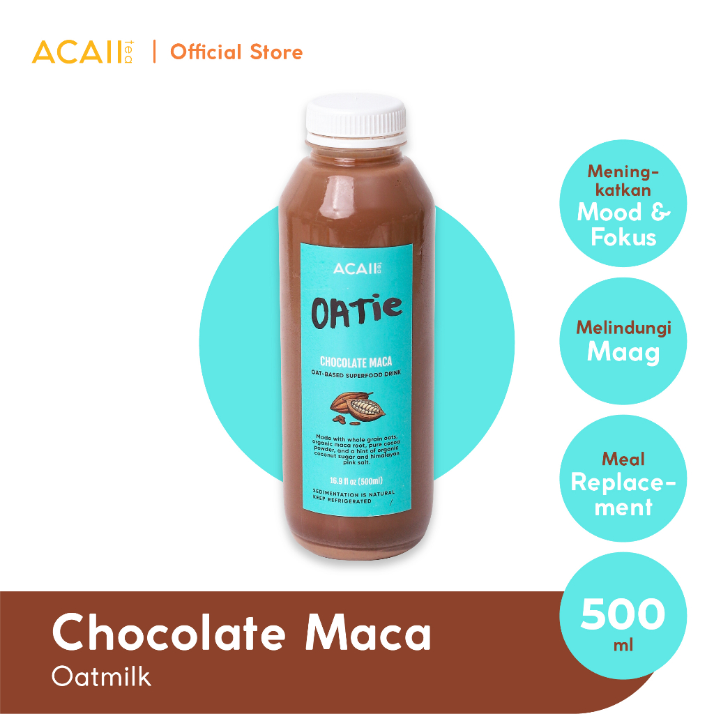 Jual Acaii Tea Chocolate Maca Oatmilk (500ml) | Shopee Indonesia