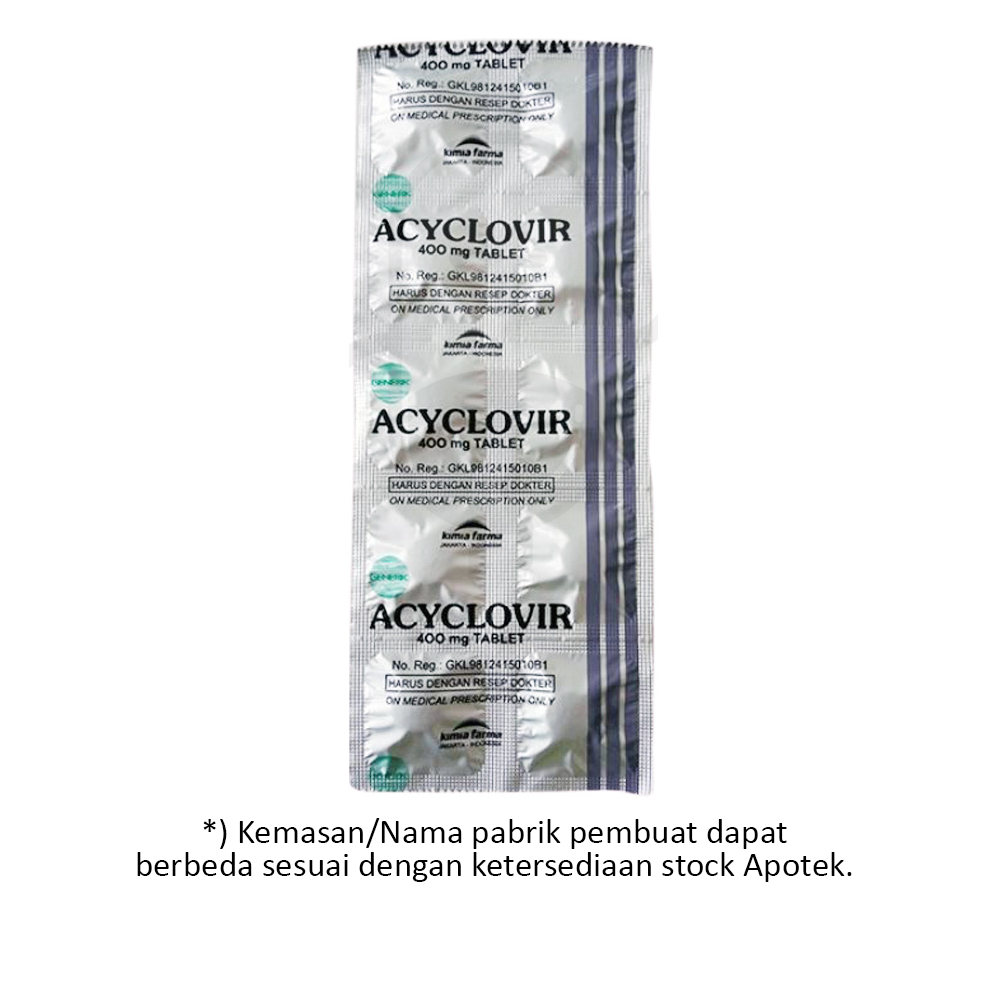 Jual ACYCLOVIR 400 MG 1 BLISTER ISI 10 TABLET | Shopee Indonesia