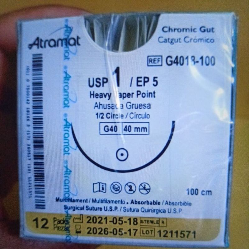 Jual atramat chromic 1 heavy taperpoint (absorbable) | Shopee Indonesia