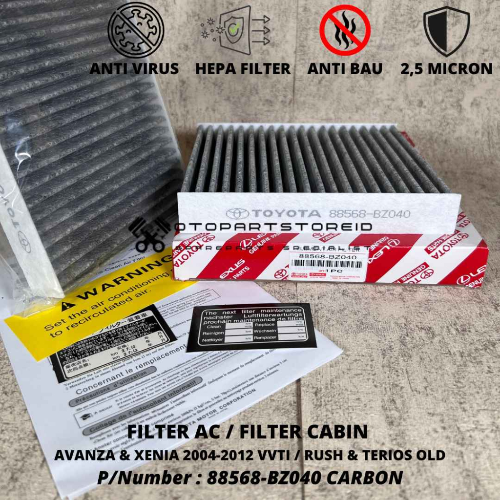 Jual FILTER AC FILTER KABIN AC AVANZA OLD XENIA 2004-2015 RUSH TERIOS ...