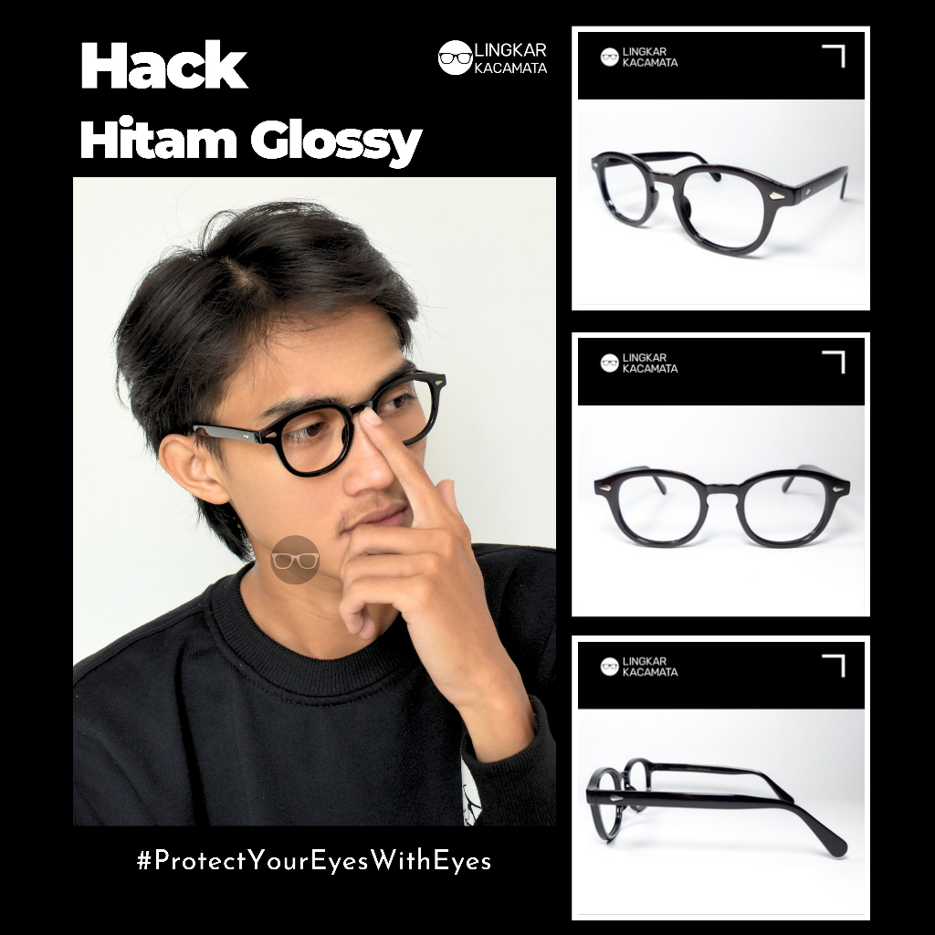 Jual Kacamata HACK Hitam Glossy Minus Anti Radiasi Blueray Photochromic ...