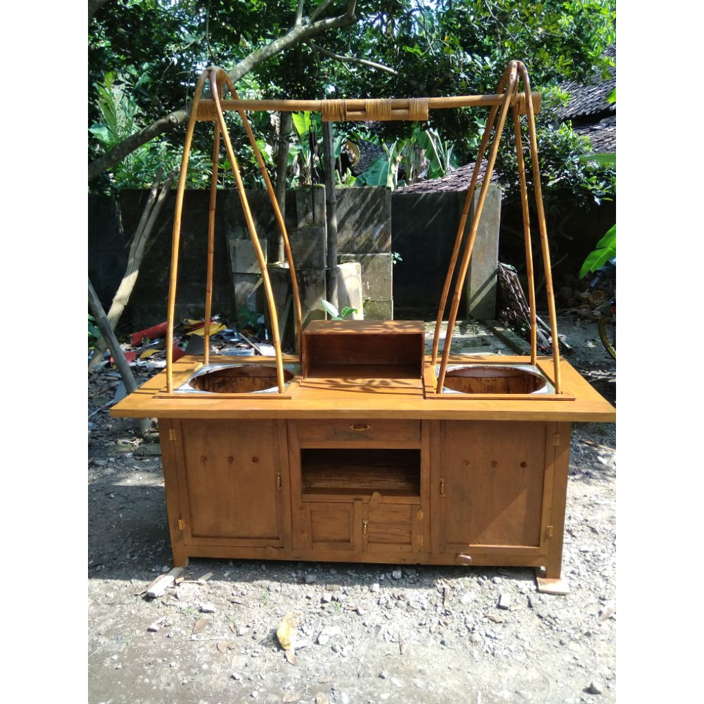 Jual Gerobak Pikulan Plitur (cendol/dawet/soto/empal/sate) | Shopee ...