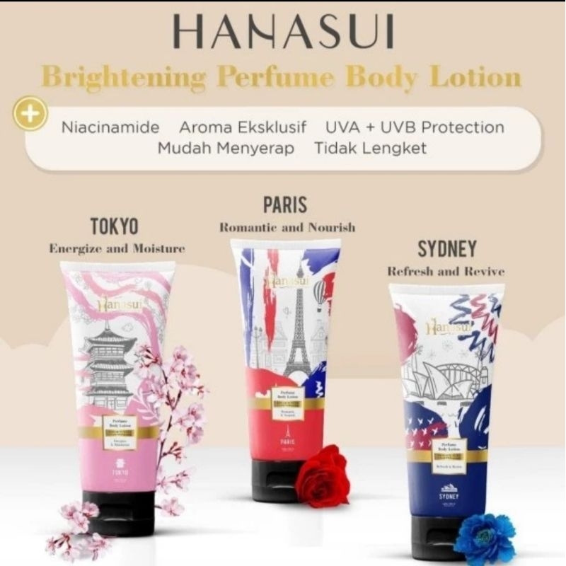 Jual Hanasui Brightening Parfum Body Lotion 180 ml | Shopee Indonesia