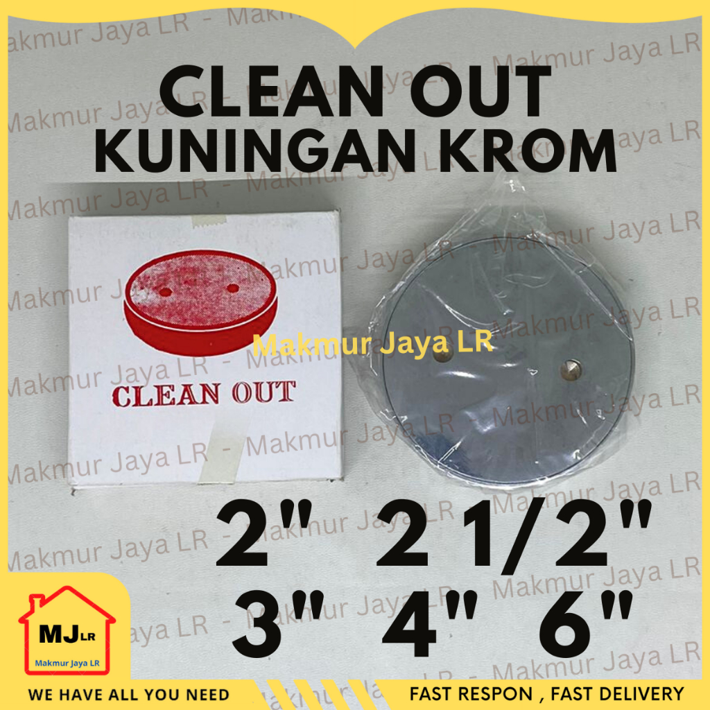 Jual CLEANOUT 2" 2,5" 2 1/2" 21/2 3" 4" 6" inch CO Kuningan Krom ANTI ...