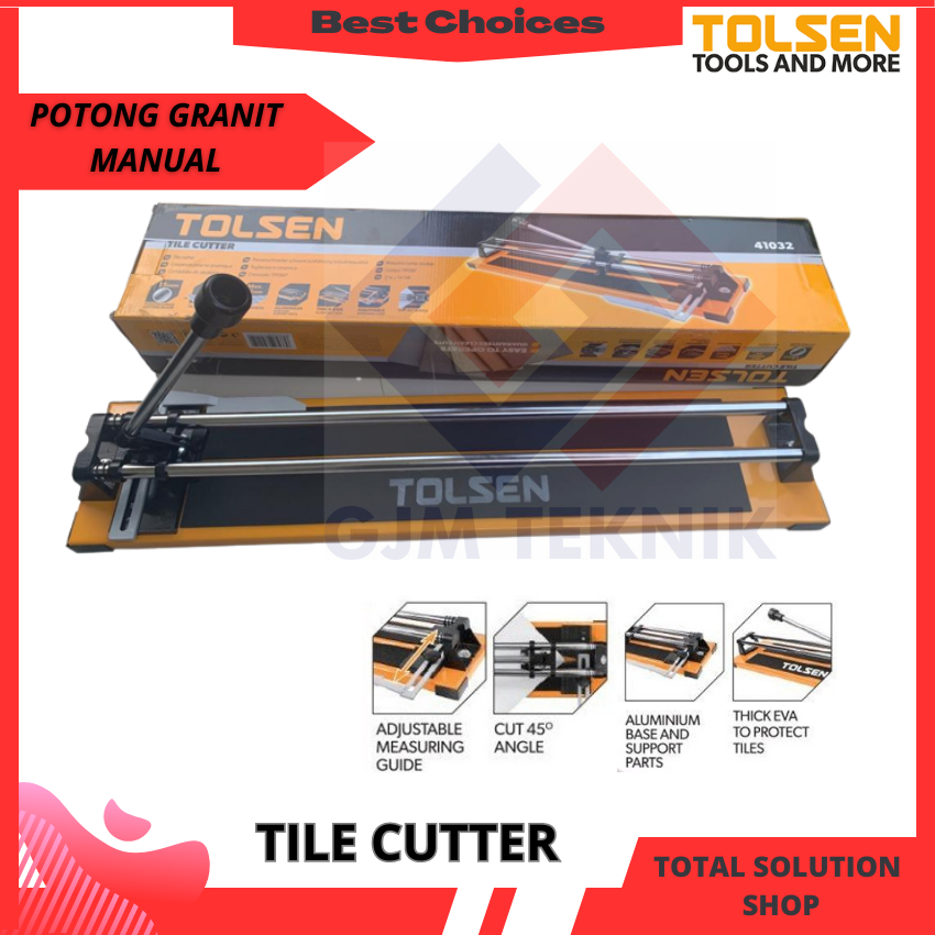 Jual ALAT POTONG KERAMIK GRANIT MANUAL 60CM TOLSEN TILE CUTTER 600MM ...