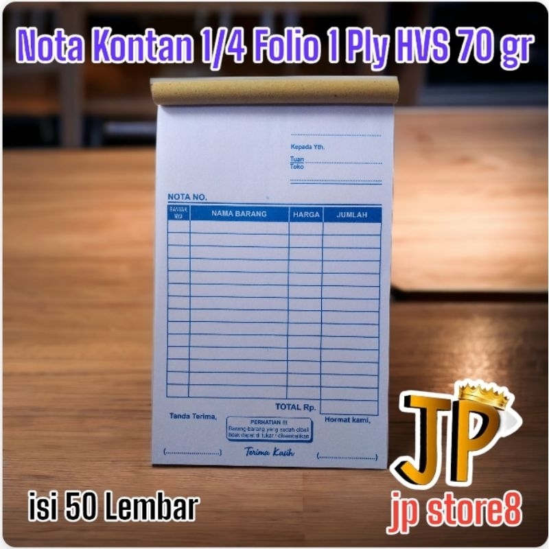 Jual NOTA KONTAN 2 PLY & 1 PLY 1/4 FOLIO - SIAP KIRIM | Shopee Indonesia