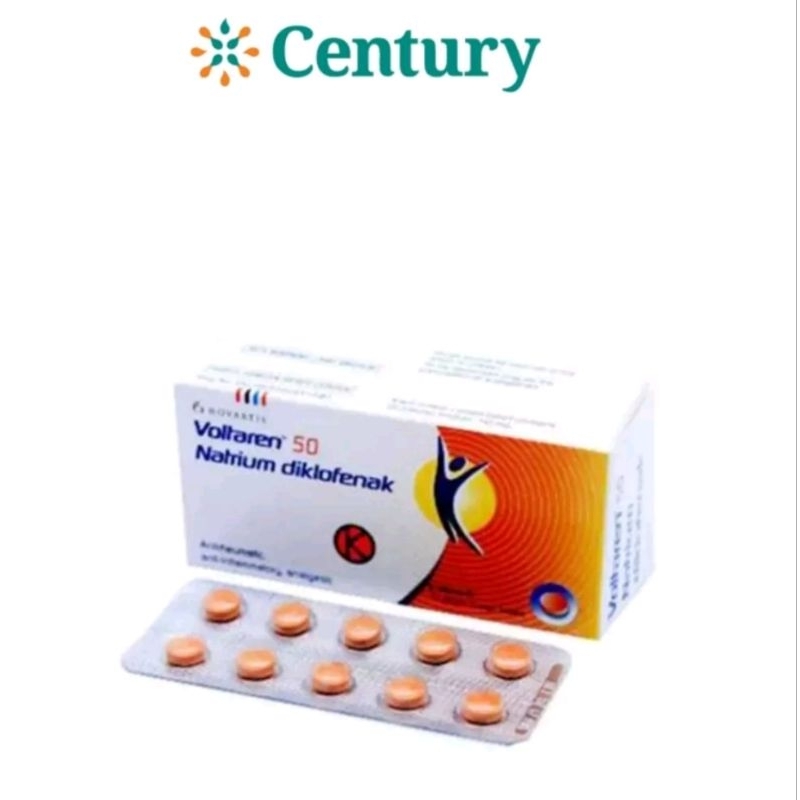 Jual VOLTAREN 50 MG 10 TABLET PER STRIP / Natrium Diklofenak 50 MG / Obat Anti Inflamasi Non ...