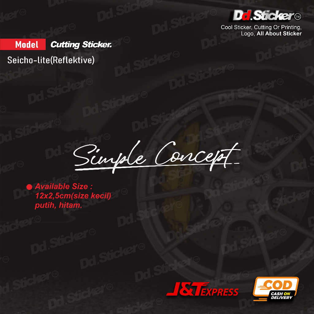 Jual Sticker Simple Concept Versi Kecil 12cm | Motor | Shopee Indonesia