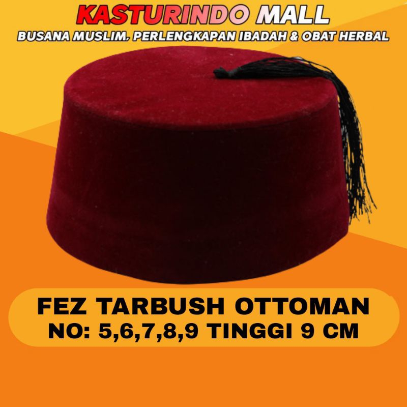 Jual Fes Turki Peci Rambut Kopiah Kuncur Merah Maron Hijau Sultan Abdul ...