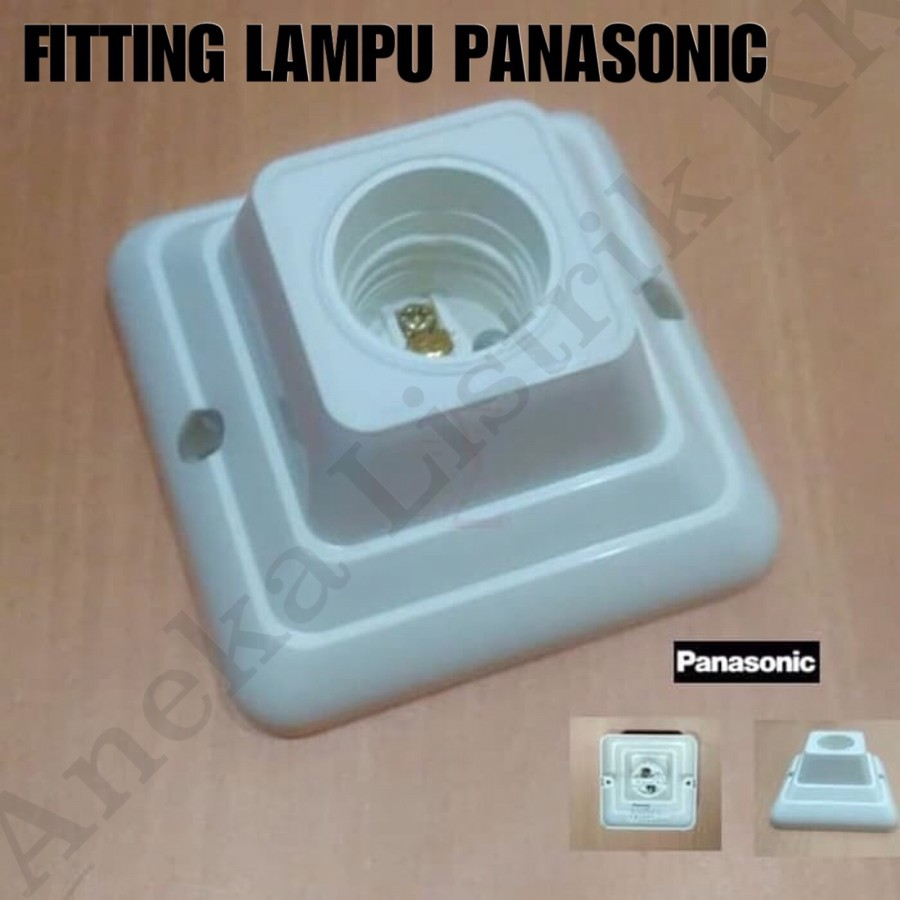 Jual PANASONIC FITTING LAMPU PLAFON SEGI KOTAK NLP52202031 E27 PUTIH ...