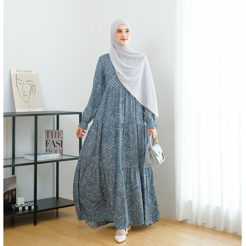 Jual Le Khari Kamala Dress Bahan Rayon Viscose Gamis Homedress Busui Size S-XL | Shopee Indonesia