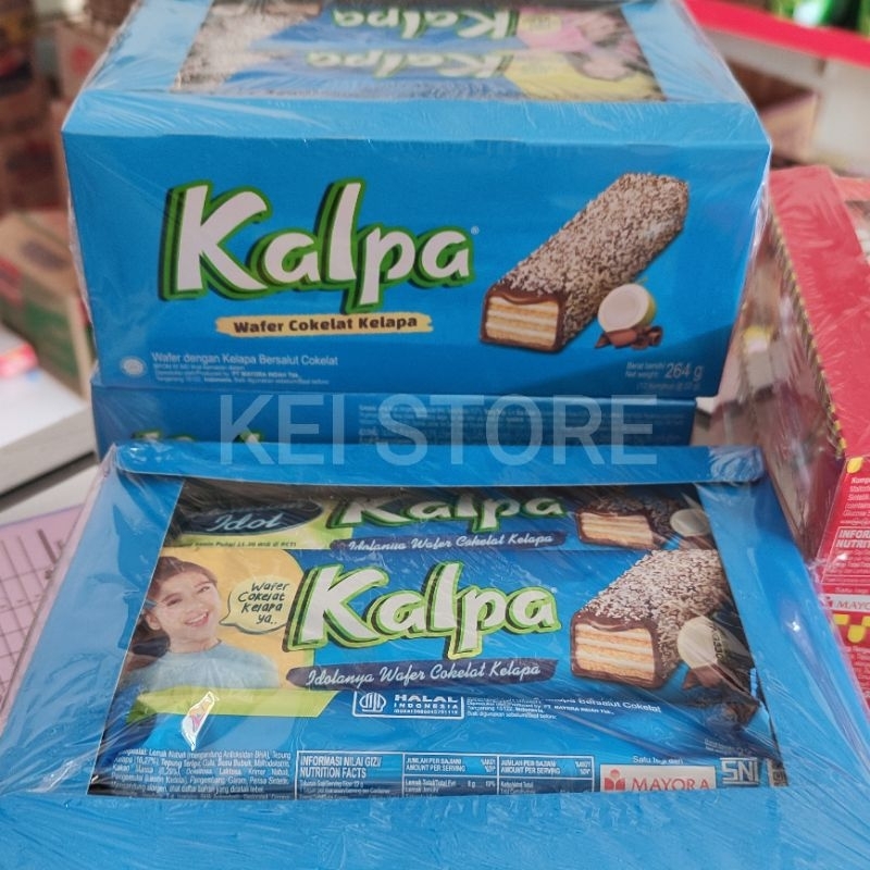 Jual Kalpa Wafer Snack Coklat Kelapa 1 box (isi 12pcs) | Shopee Indonesia