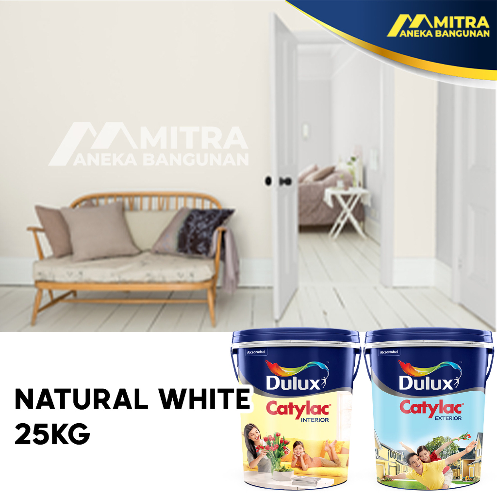 Jual CAT TEMBOK DULUX CATYLAC INTERIOR EXTERIOR 25KG PAIL / NATURAL ...