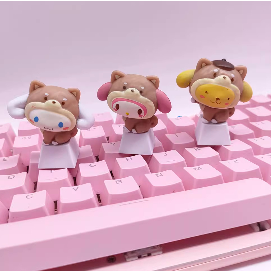 Jual Sanrio Brown Bear Mechanical Keyboard ; Artisan custom keyboard ...