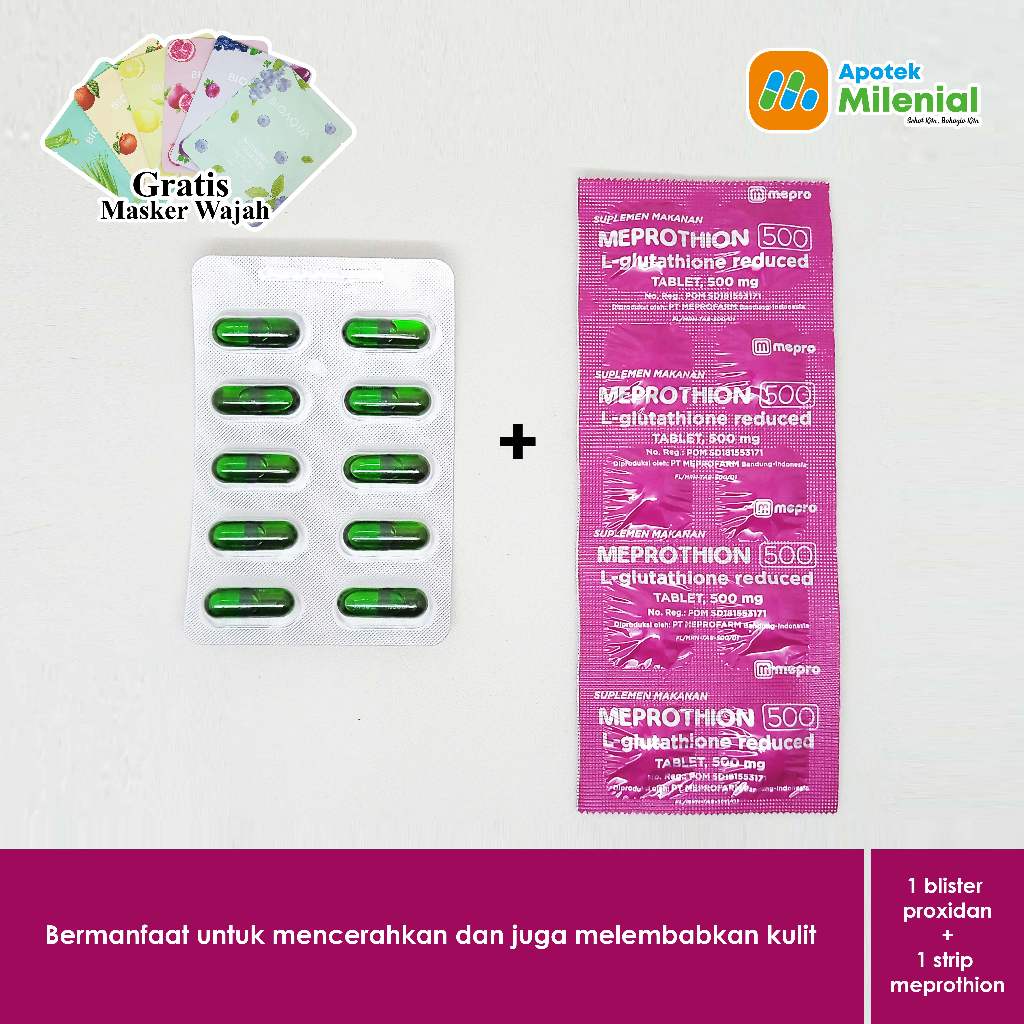 Jual Meprothion 500 Mg Strip Bundling Proxidan 400 IU Strip | Shopee ...
