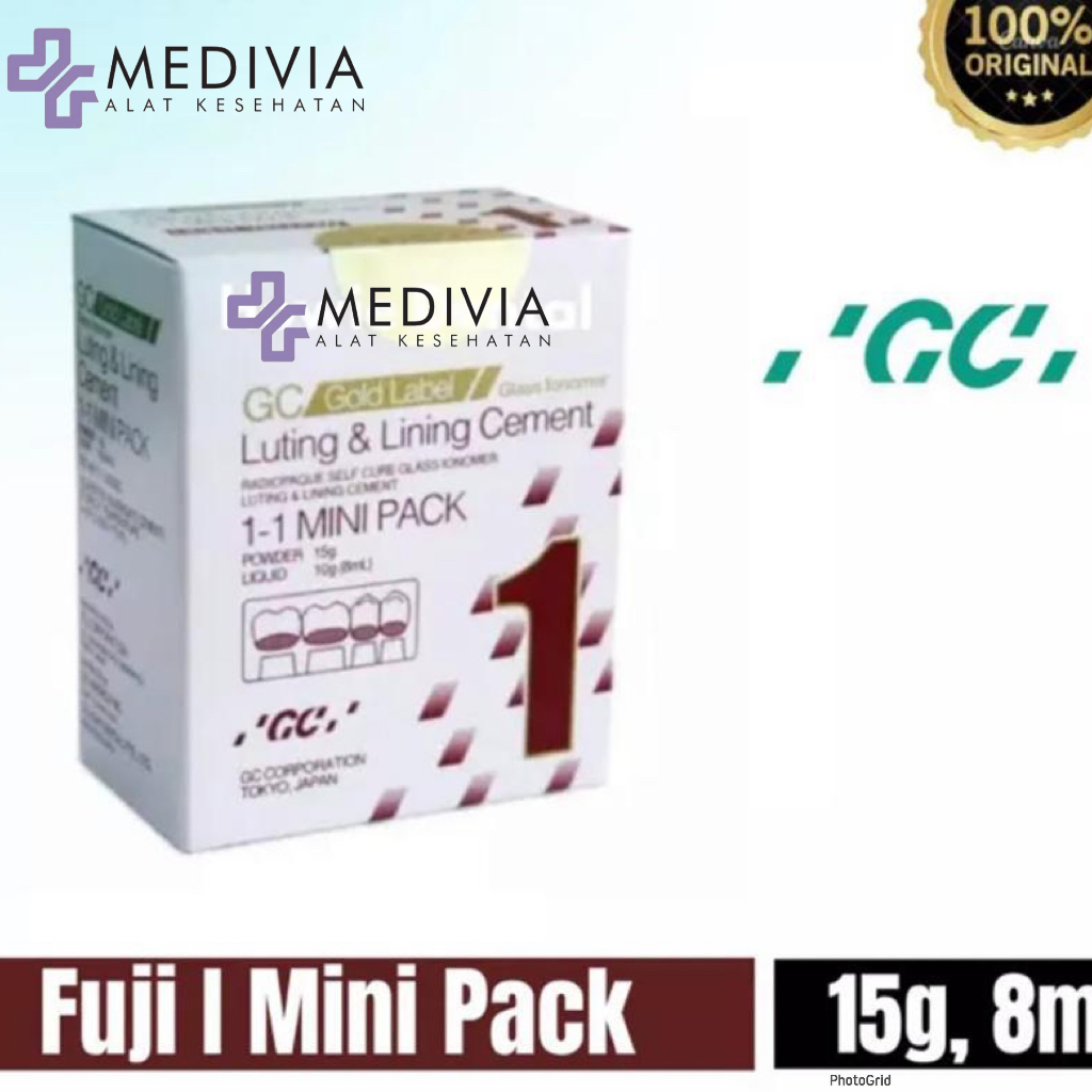 Jual GIC GC FUJI 1 LUTING & LINING CEMENT, RADIOPAQUE SELF CURE GLASS ...