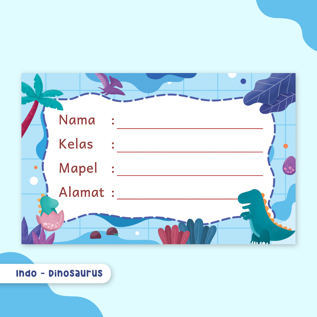 Jual Stiker Label Nametag Nama Kelas Buku Tulis dan Pelajaran Anak Sekolah TK SD SMP SMA ...