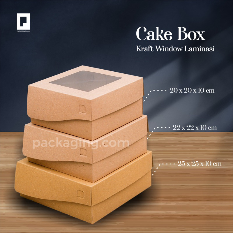 Jual Box Serba Guna Uk. 20x20x10/Box Kraft Laminasi Jendela/Box Kraft ...