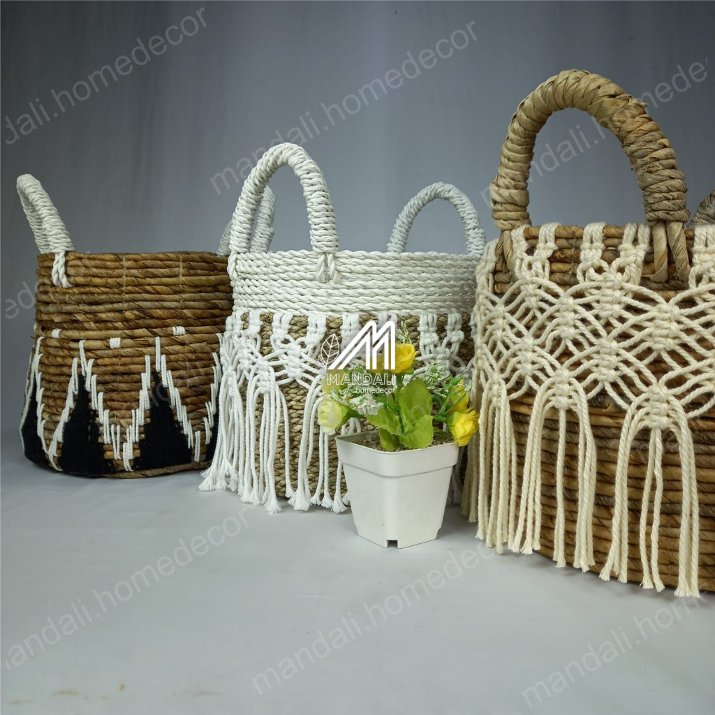 Jual Cover Pot Keranjang Anyaman Seagrass Diameter 25 cm Kerajinan ...