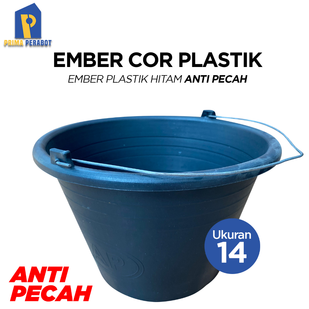 Jual Ember Plastik HItam Ember Cor Proyek Cor 14 | Shopee Indonesia