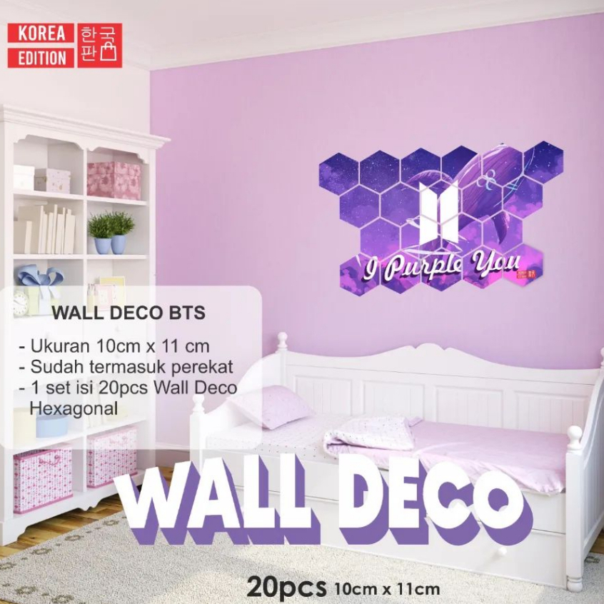 Jual Wall Decoration Hexagonal BTS Bangtan Hiasan Dinding Pajangan ...