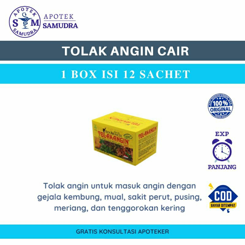Jual TOLAK ANGIN CAIR - 1 BOX ISI 12 SACHET - obat herbal obat masuk ...