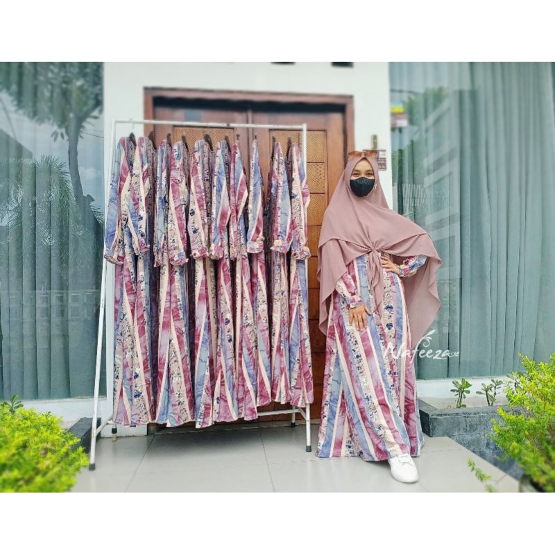 Jual Seragam Rayon Motif Gamis Pengajian Dress Majelis Taklim Hadroh ...