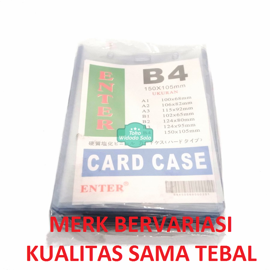 Jual Plastik ID Card Case B4 Name Card Name Tag Portrait - 1 Pack Isi ...