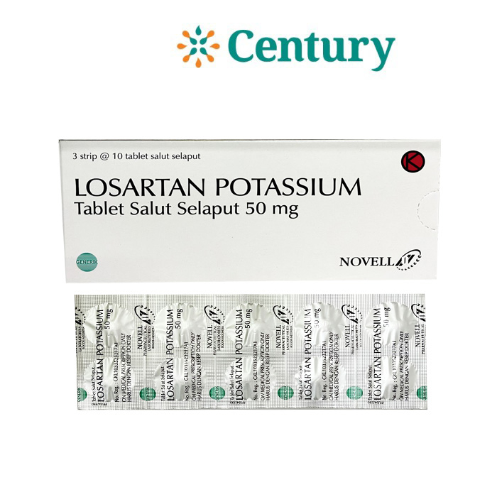 Jual LOSARTAN K 50 MG 1 STRIP ISI 10 TABLET/OBAT HIPERTENSI | Shopee ...