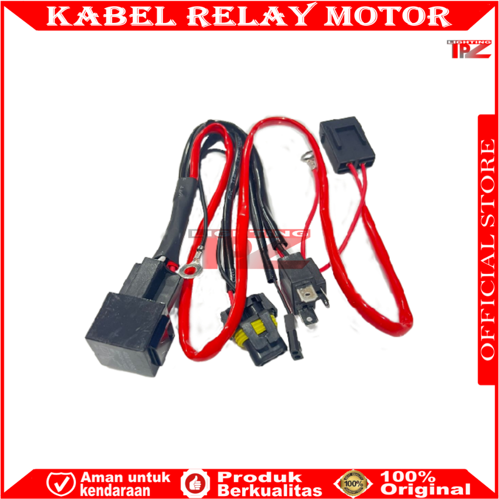 Jual ORIGINAL KABEL RELAY BILED DAN RELAY HID MOTOR 1 LAMPU | KABEL SET ...