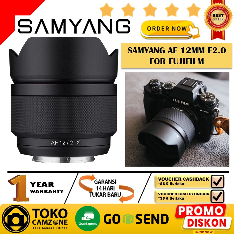 Jual Samyang AF 12mm F2.0 Mirrorless Lens for Fuji X | Shopee Indonesia
