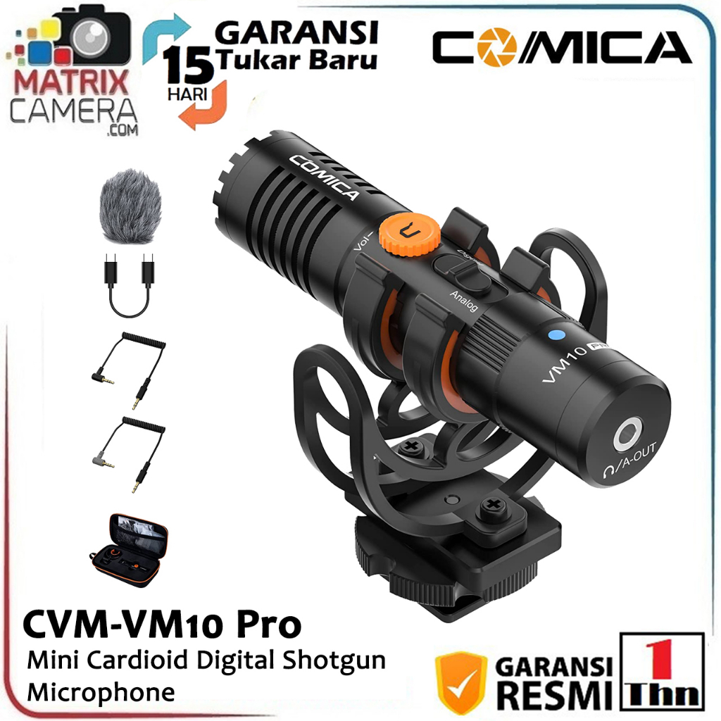 Jual COMICA VM10 PRO Mini Cardioid Digital/Analog Shotgun Microphone | Shopee Indonesia