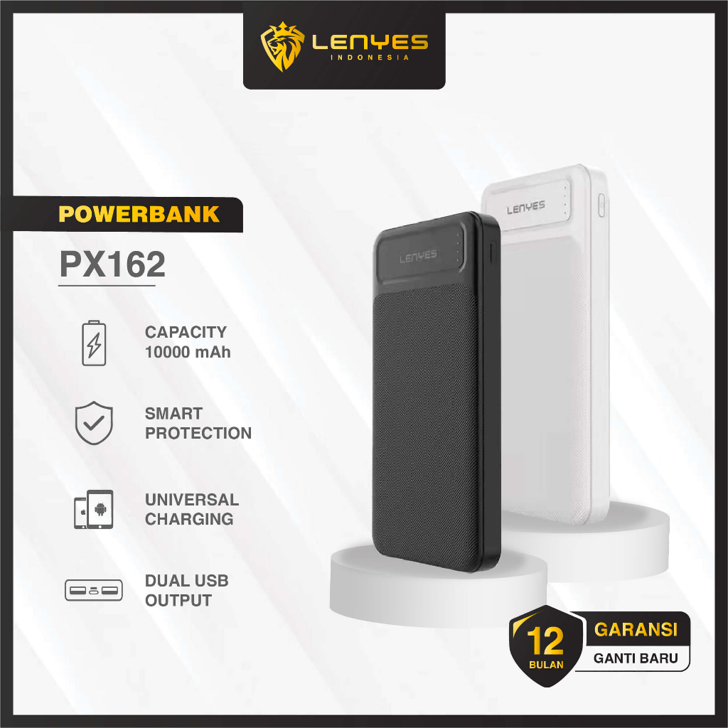 Jual LENYES PX162 Powerbank 10000mAh Mini Slim Portable Display Light ...