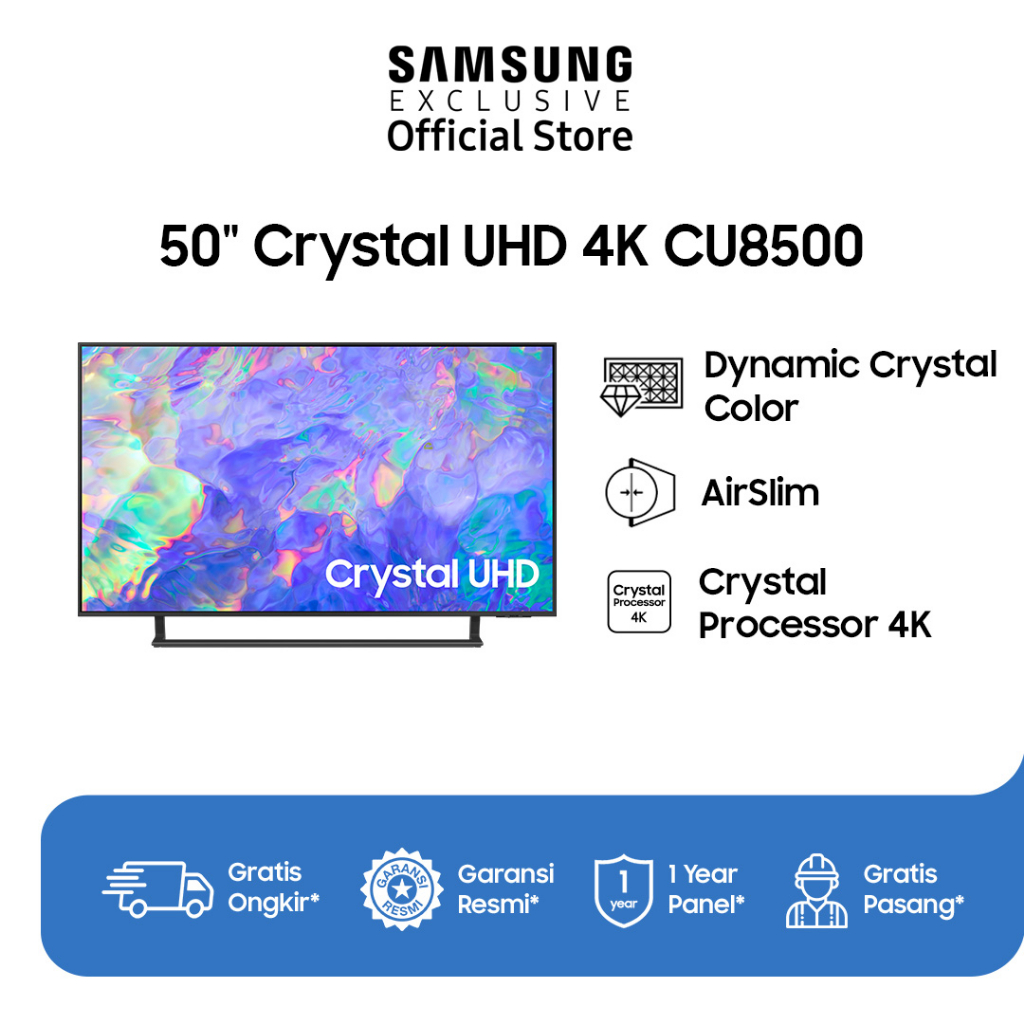 Jual Samsung Crystal UHD 4K Smart TV CU8500 | Shopee Indonesia