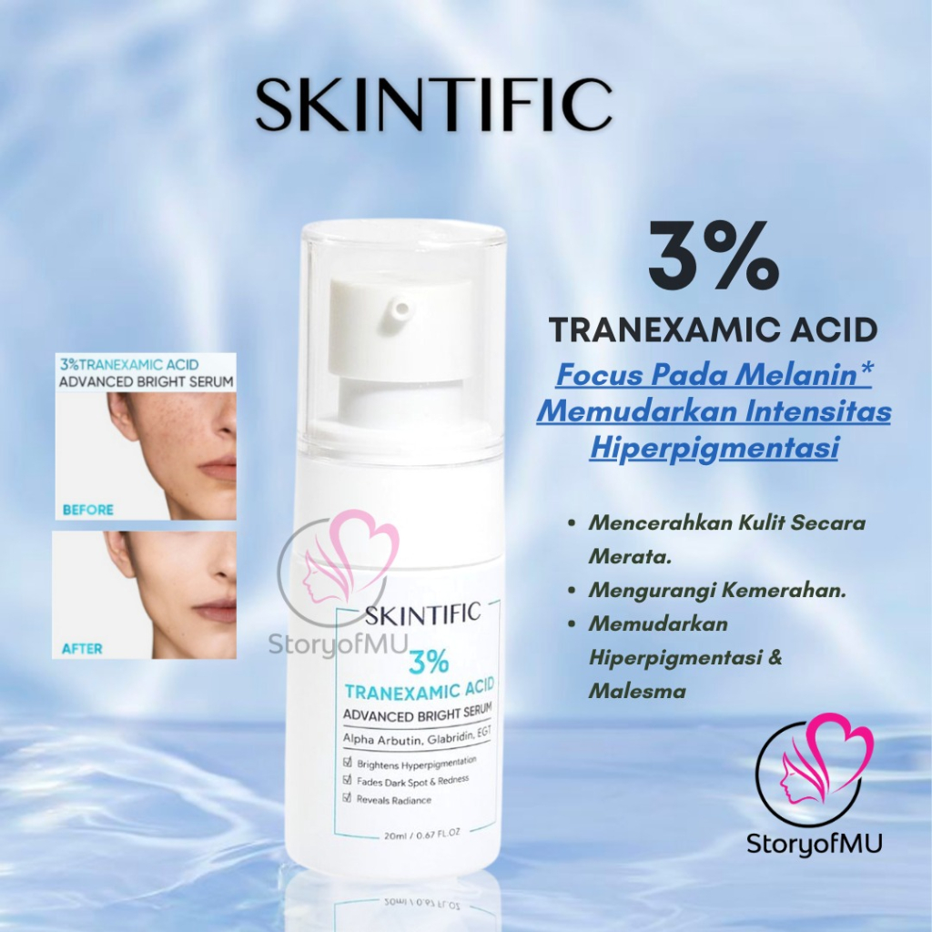 Jual SKINTIFIC 3% Tranexamic Acid Advanced Bright Serum 20ML - Serum ...
