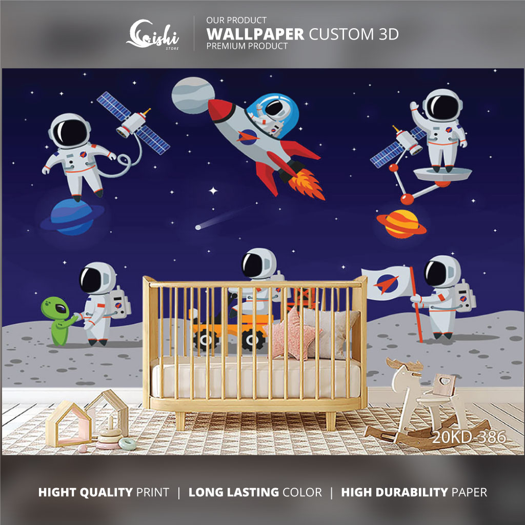 Jual Wallpaper Custom Kamar Anak | Gambar Astronot dan Angkasa 3.1 ...