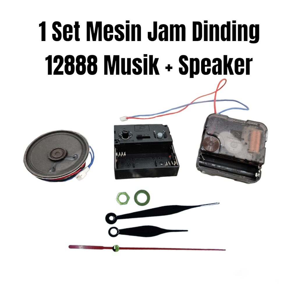 Jual Mesin Jam Dinding 12888 Bell Lonceng Musik Melodi Speaker 1 Set ...
