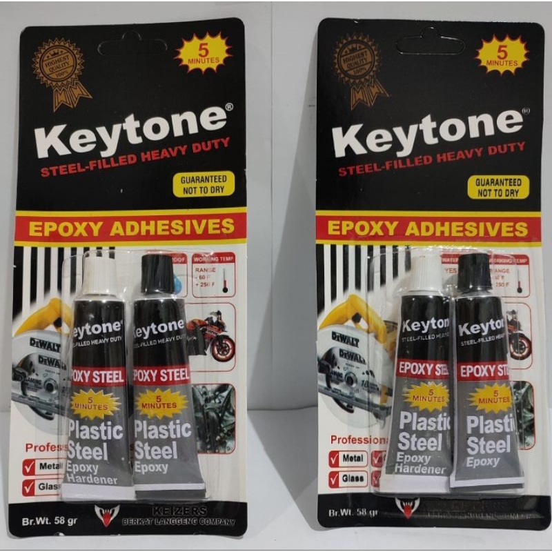 Jual Lem Besi Plastic Steel Epoxy 5 Menit Keytone | Shopee Indonesia