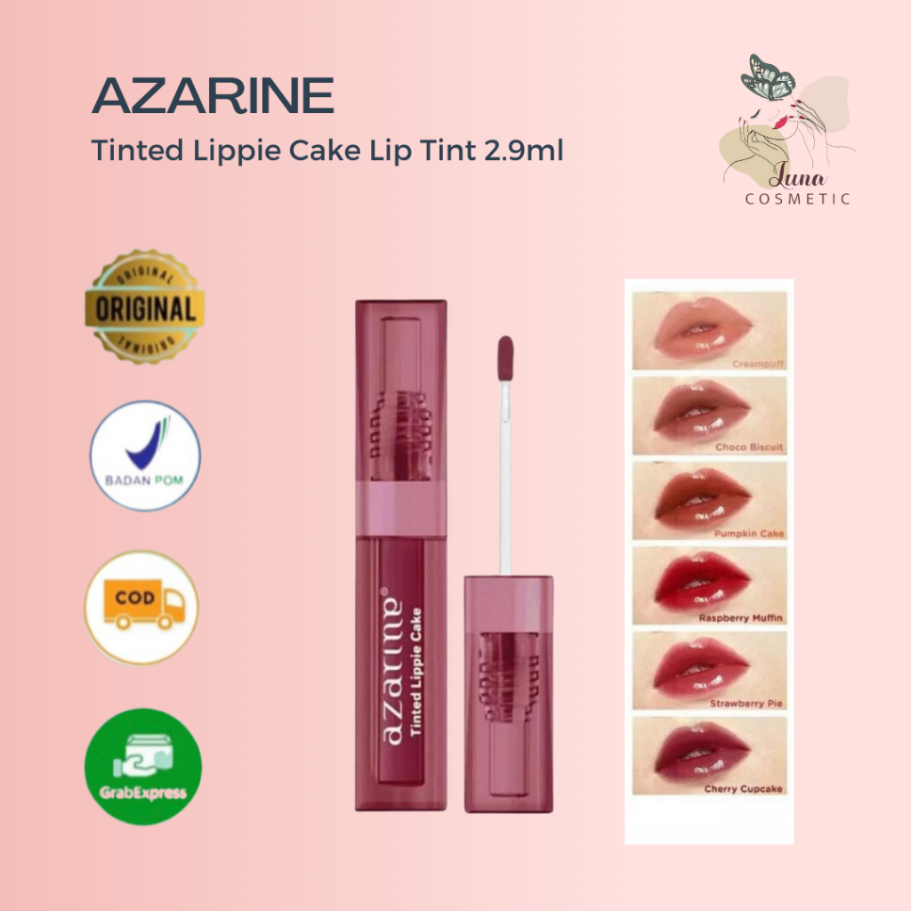 Jual Azarine Tinted Lippie Cake Lip Tint 2.9ml | Shopee Indonesia