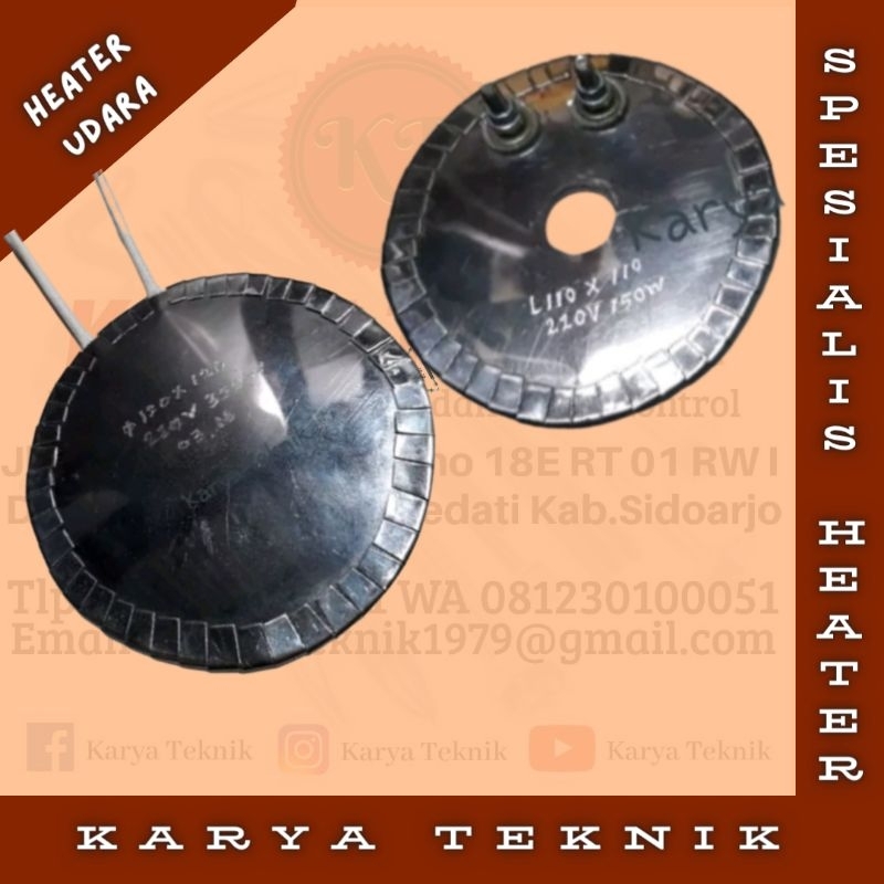 Jual Strip Heater bulat/elemen pemanas bulat dia 11 CM dan 12 CM ...