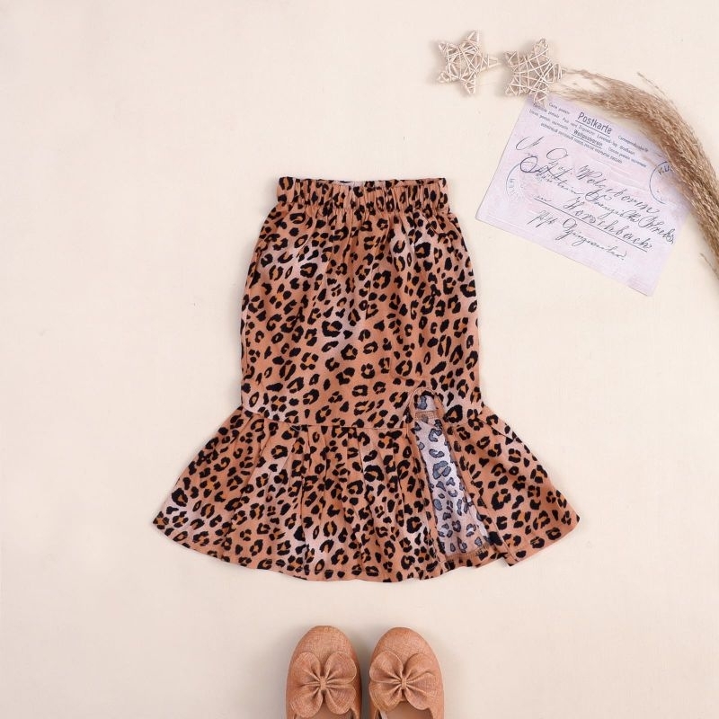 Jual 1-5 Tahun ecer grosir Rok Anak Motif LEOPARD SERIES Bahan Katun ...