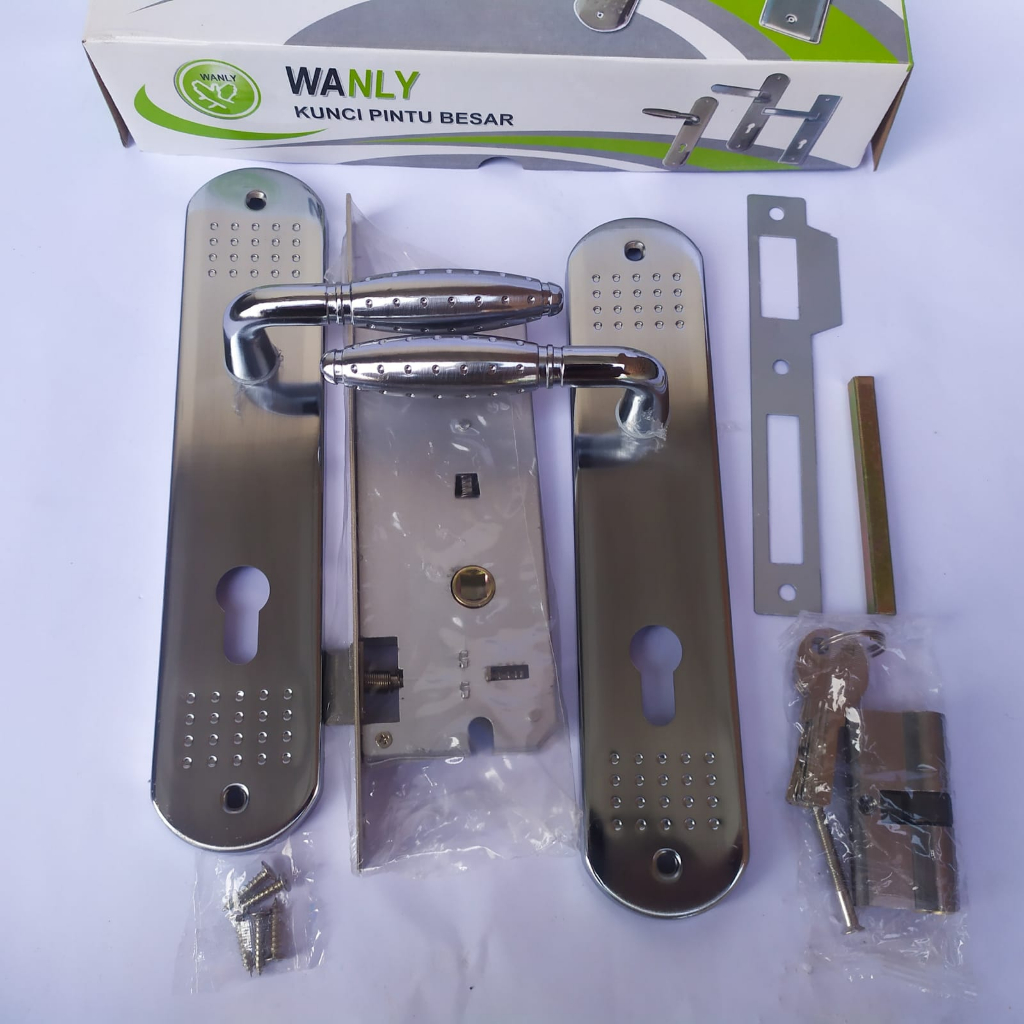 Jual SELOT PINTU WANLY UKURAN BESAR/Kunci Pintu Besar Wanly Per Set ...
